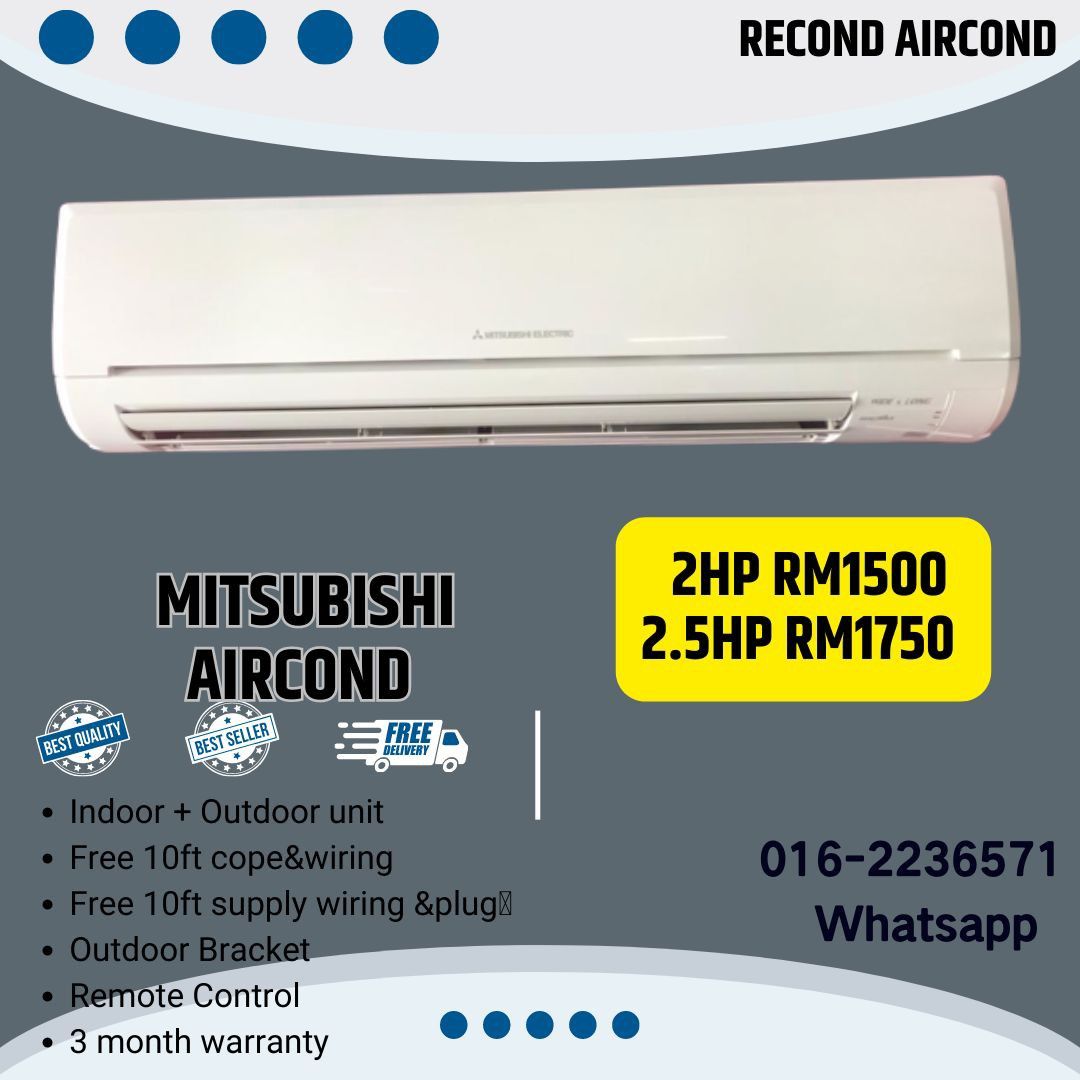 Mitsubishi 2hp Aircond B182, TV & Home Appliances, Air Conditioners ...