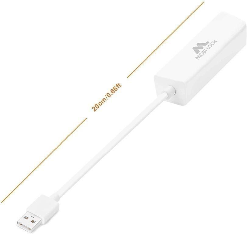 Mobi Lock - USB Ethernet (LAN) Network Adapter Compatible for MacBook ...