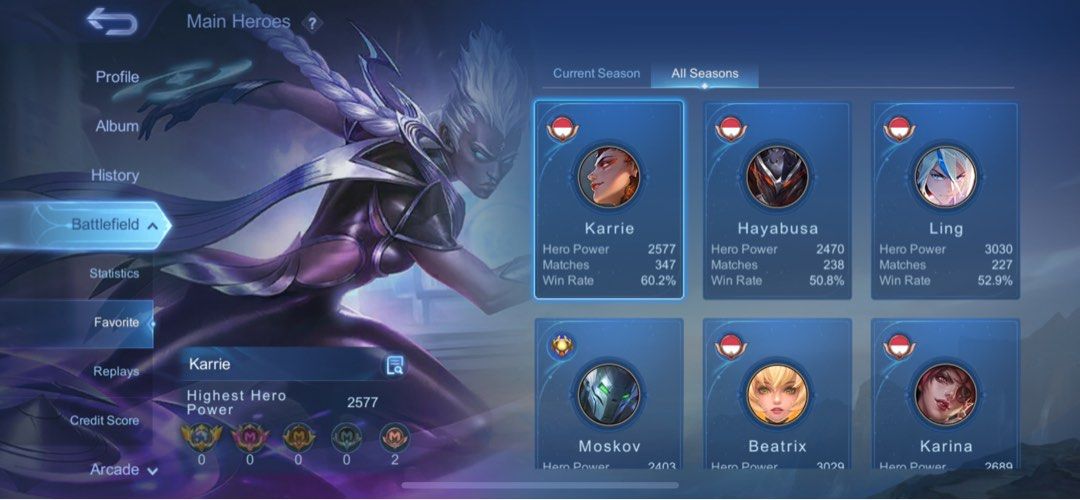 Mobile Legends Account (ml account) |Kong Fu panda Ling, thanuz ...