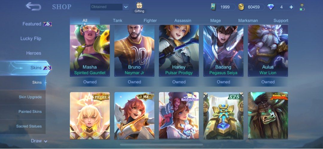 Mobile Legends Account (ml account) |Kong Fu panda Ling, thanuz ...