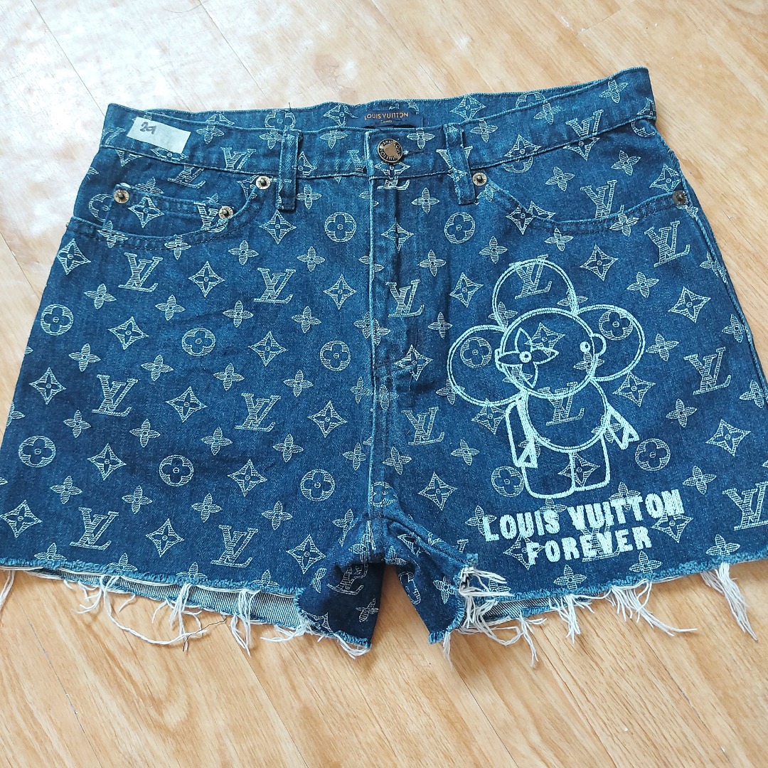 MONOGRAM LV TATTERED SHORT, Women's Fashion, Bottoms, Shorts on Carousell