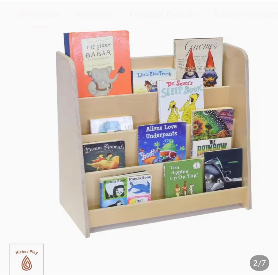 Montessori Book Shelf/ Children Book Shelf/ Toy and Book Shelf ...