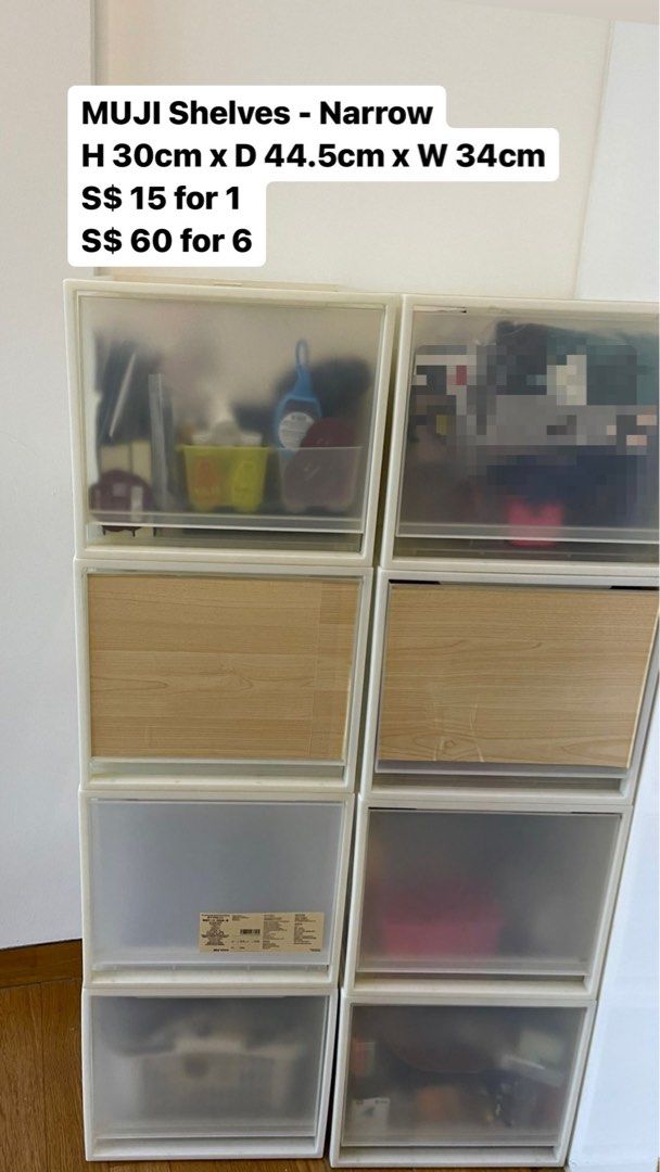 MUJI Drawers - Stackable, Furniture & Home Living, Furniture, Shelves ...
