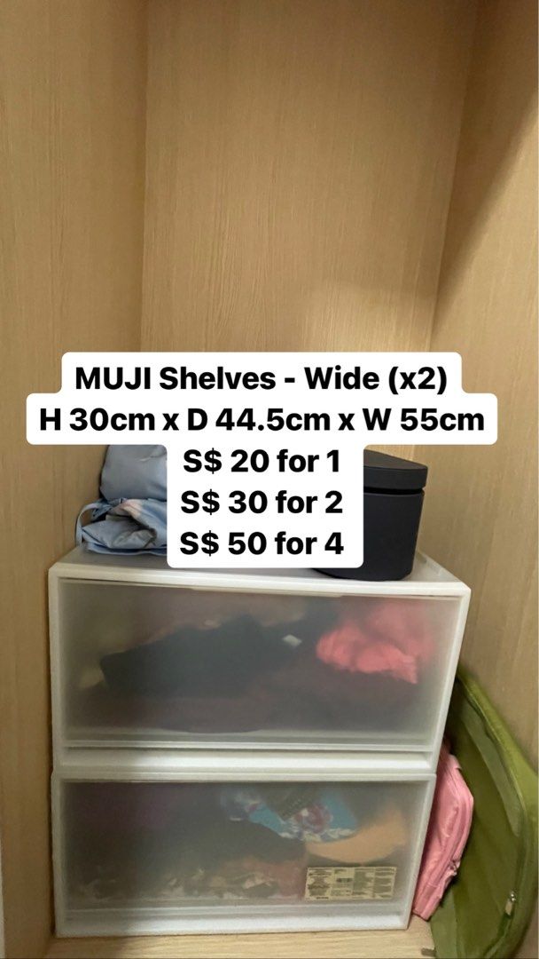 MUJI Drawers - Stackable, Furniture & Home Living, Furniture, Shelves ...