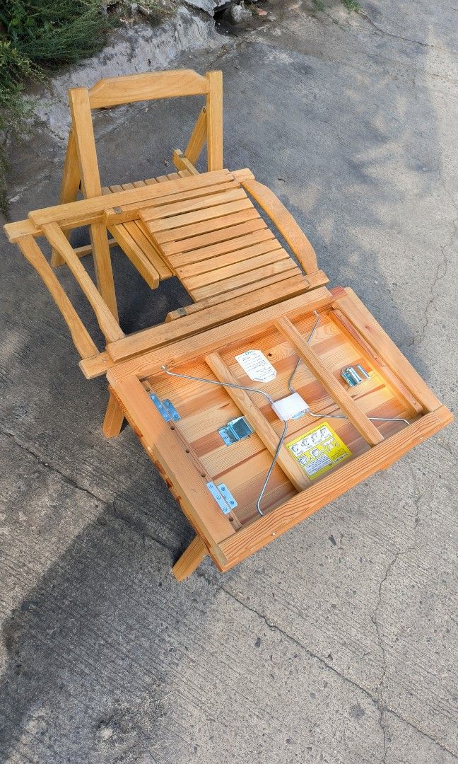 MUJI FOLDING SET CHAIRS AND TABLES, Furniture & Home Living, Furniture ...