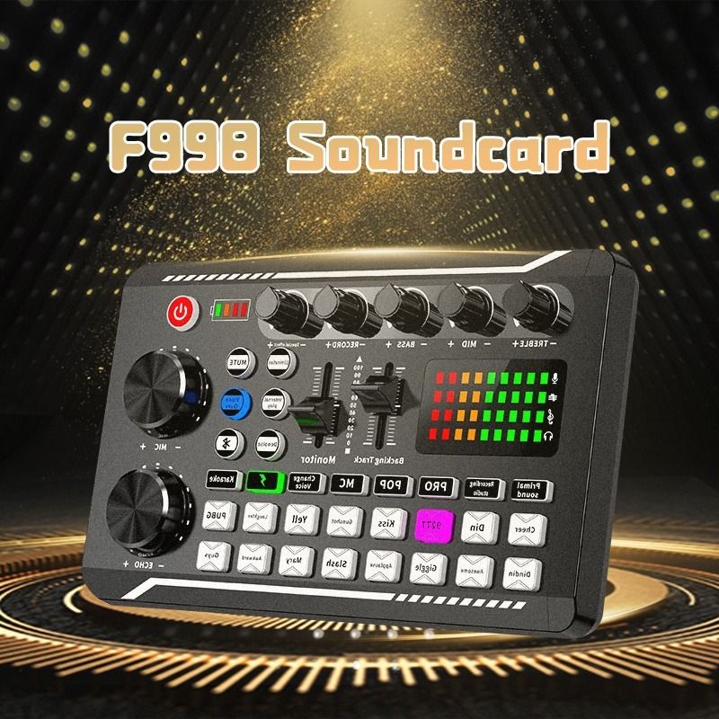 Mukava F999 Live Sound Card Live Mixer Computer Peripheral For Audio ...
