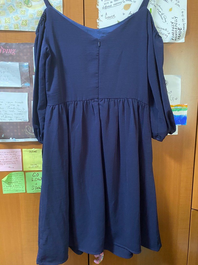 Navy blue cute dress, Women's Fashion, Dresses & Sets, Dresses on Carousell