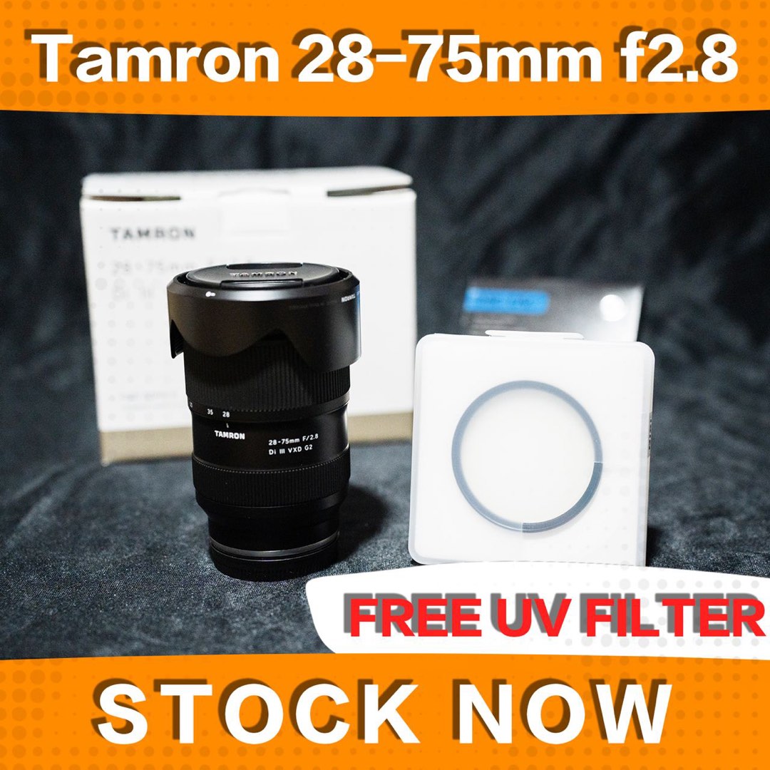 [NEW] Tamron 28-75mm f2.8 G2 for Sony [Free UV Filter], Photography ...
