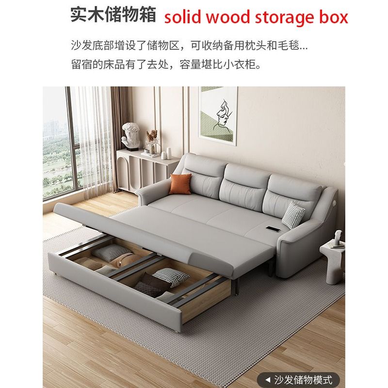 NEW with storage bin/Storage SofaBed Leather-Aire Sofa, Furniture ...