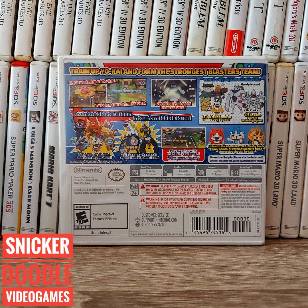 Nintendo 3DS BRAND NEW Yo-Kai Watch Blasters: White Dog Squad US Region ...