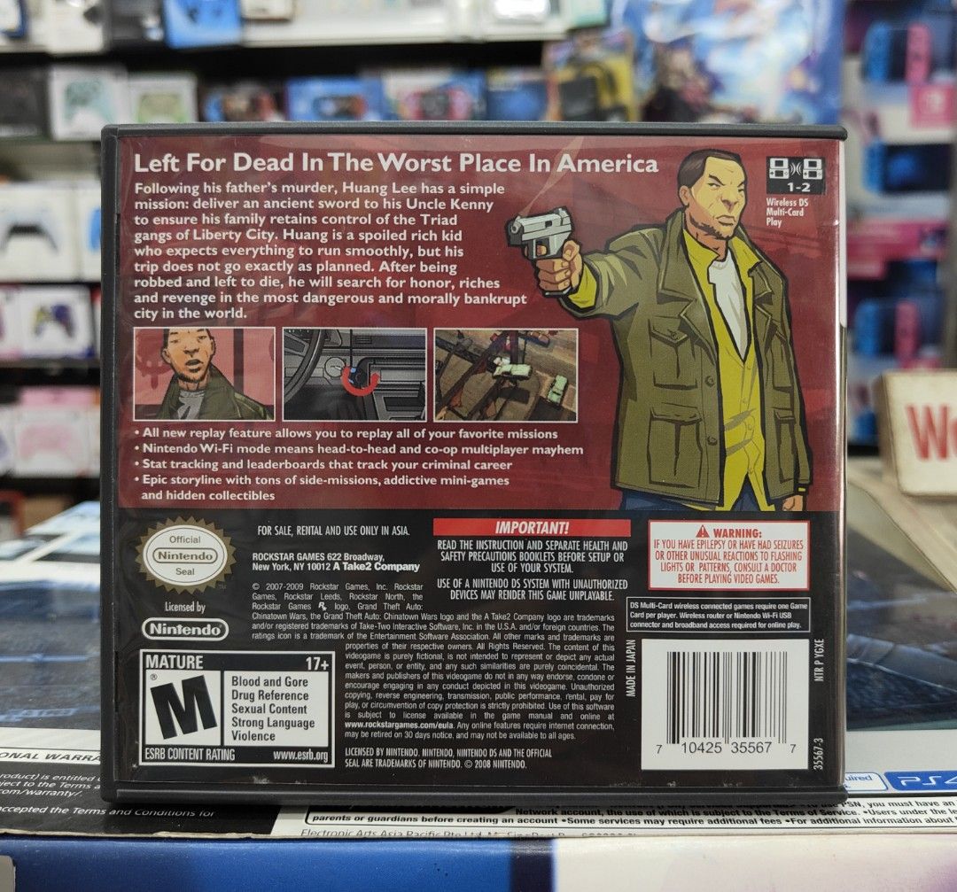 Nintendo DS Grand Theft Auto Chinatown Wars, Video Gaming, Video Games ...
