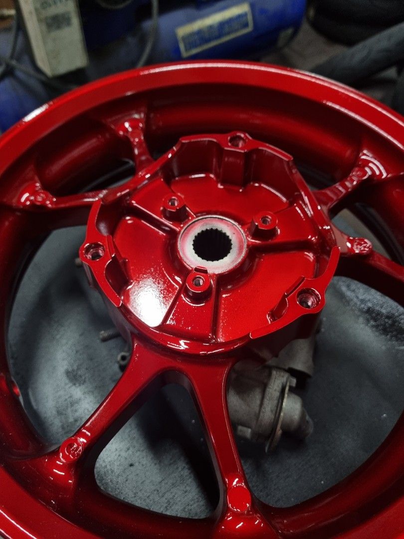 NMAX V2 Red Rims, Motorcycles, Motorcycle Accessories on Carousell