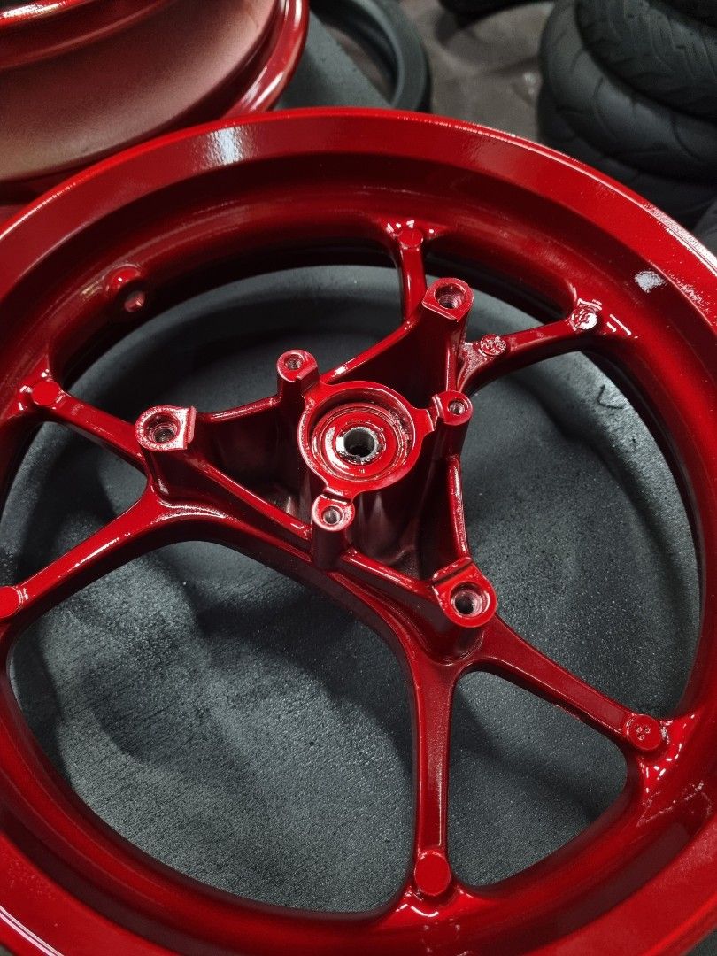 NMAX V2 Red Rims, Motorcycles, Motorcycle Accessories on Carousell