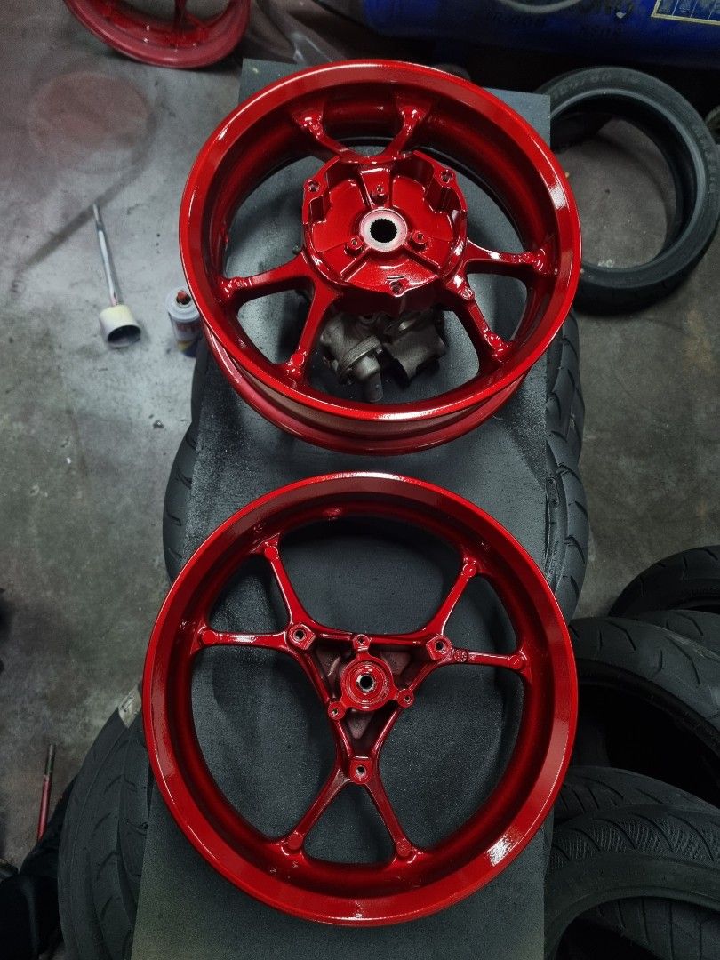 NMAX V2 Red Rims, Motorcycles, Motorcycle Accessories on Carousell