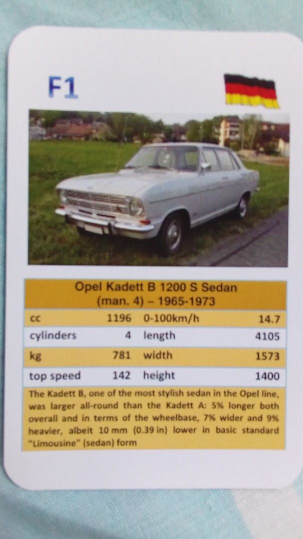 Opel Collector's Card Game, Hobbies & Toys, Toys & Games on Carousell