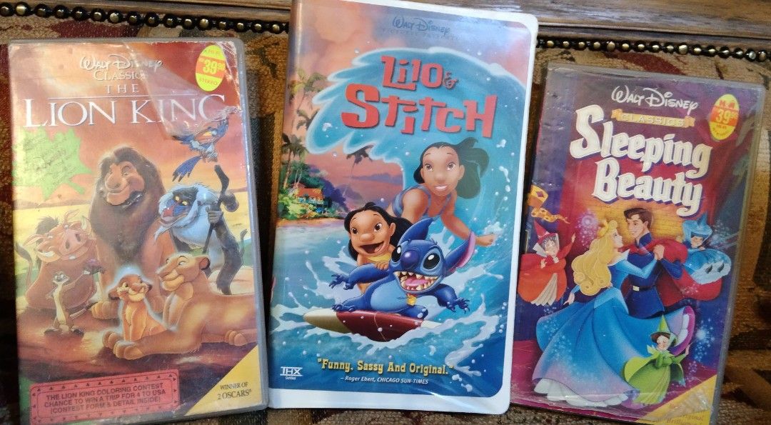 Original VHS Walt Disney 3 Cartoon Combo Sets, Hobbies & Toys, Music ...