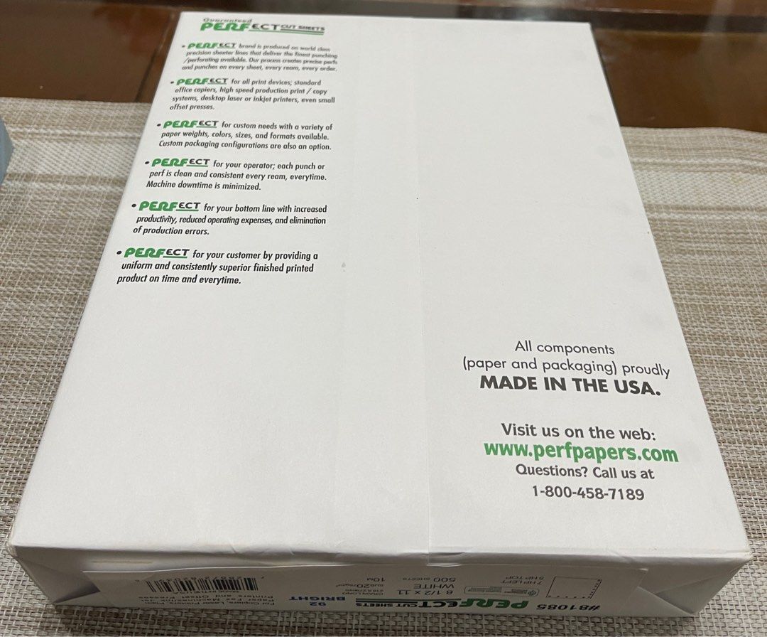 Perfect Cut Sheets Short Bond Paper - ream (500pcs) 92 bright Sub 20 ...
