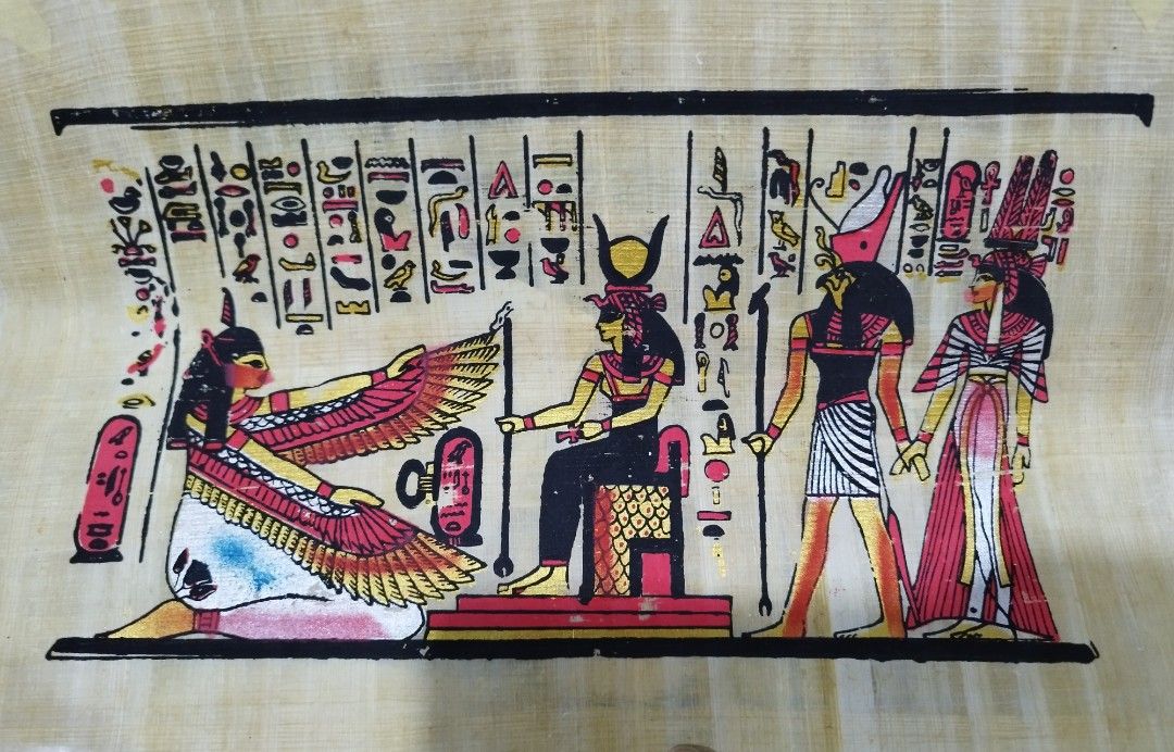 Pharaohs ancient Egyptian papyrus paper decoration, Furniture & Home ...