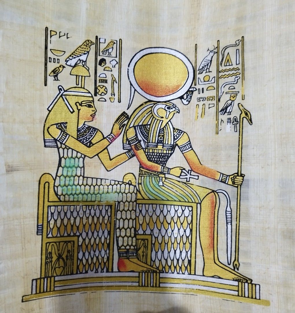 Pharaohs ancient Egyptian papyrus paper decoration, Furniture & Home ...