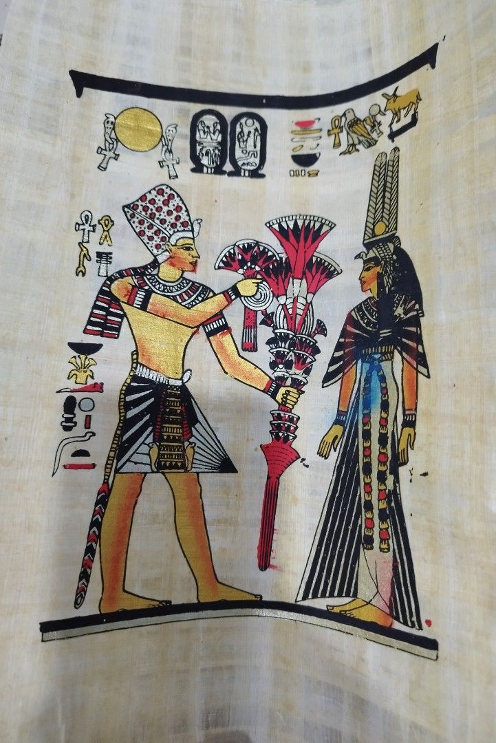 Pharaohs ancient Egyptian papyrus paper decoration, Furniture & Home ...