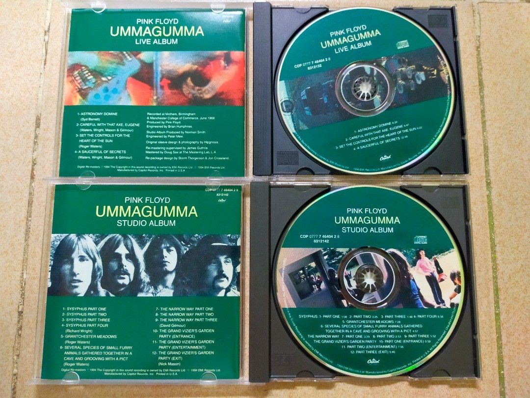 Pink Floyd - Ummagumma Studio & Live album 2CD boxset, Hobbies & Toys ...