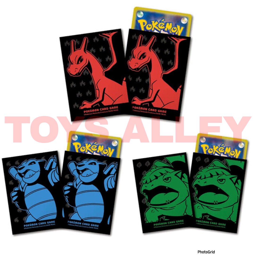 Pokemon Charizard Blastoise Venusaur TCG Card Game Sleeve Set, Hobbies ...
