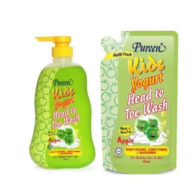 Pureen Kids Yogurt Head To Toe Wash (Bottle+Refill)body wash shampoo ...
