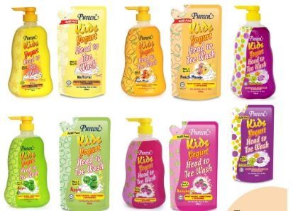 Pureen Kids Yogurt Head To Toe Wash (Bottle+Refill)body wash shampoo ...