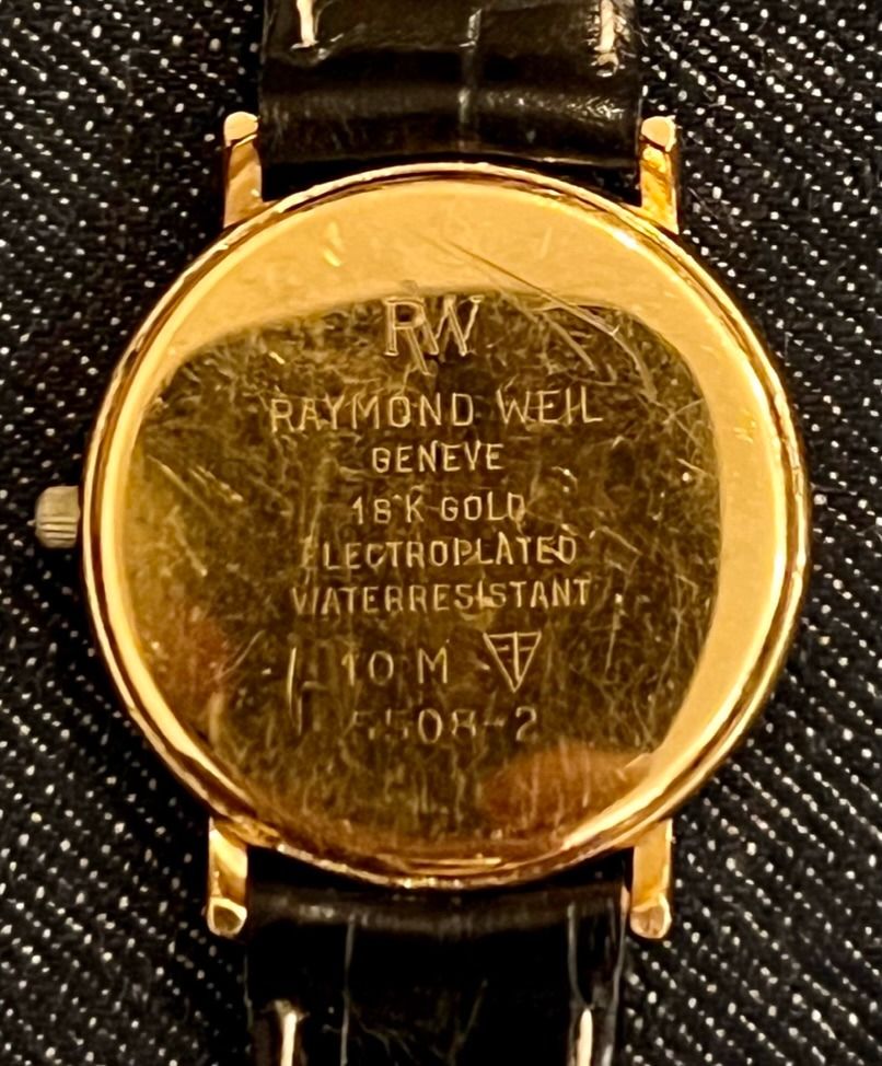 Raymond Weil Gold Dress Watch - 1980s 32mm Quartz, Ref: 5508-2, Luxury ...
