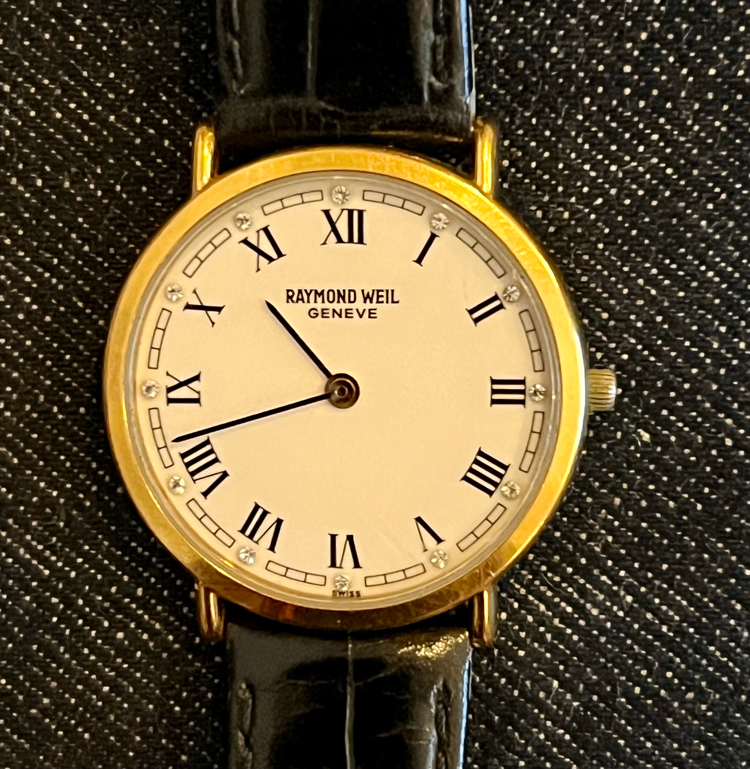 Raymond Weil Gold Dress Watch - 1980s 32mm Quartz, Ref: 5508-2, Luxury ...