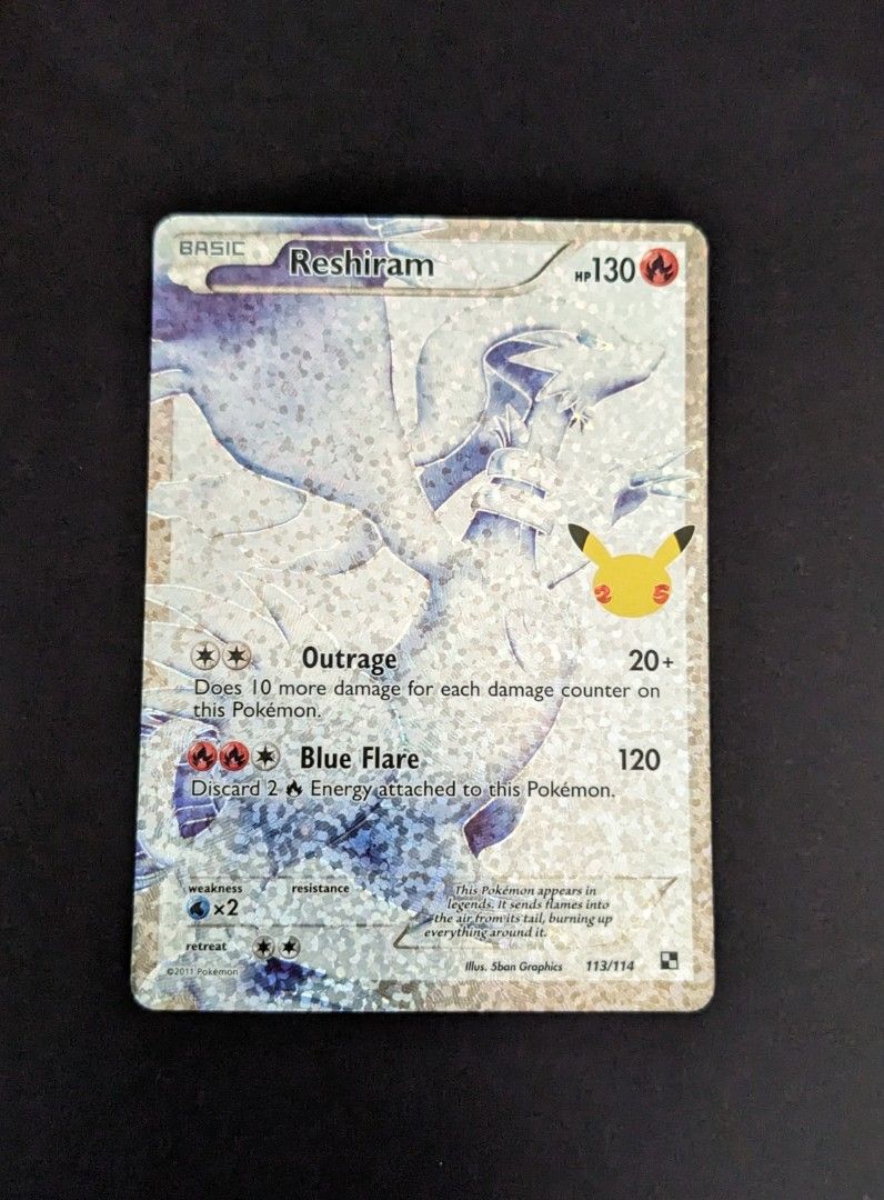 Reshiram FA 25th Anniversary Celebrations Pokemon Card Tcg #8, Hobbies & Toys, Toys & Games on ...