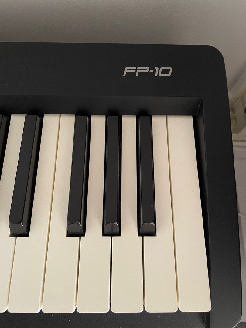 Roland FP-10 keyboard with wooden stand and accessories, Hobbies & Toys ...