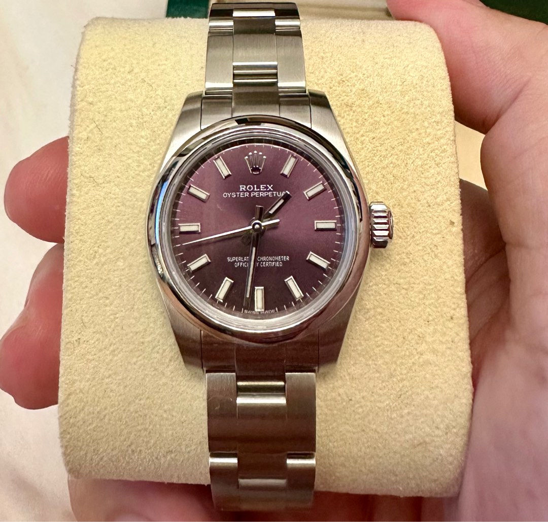 Rolex OP 26 176200 Purple Grape Dial, Luxury, Watches on Carousell