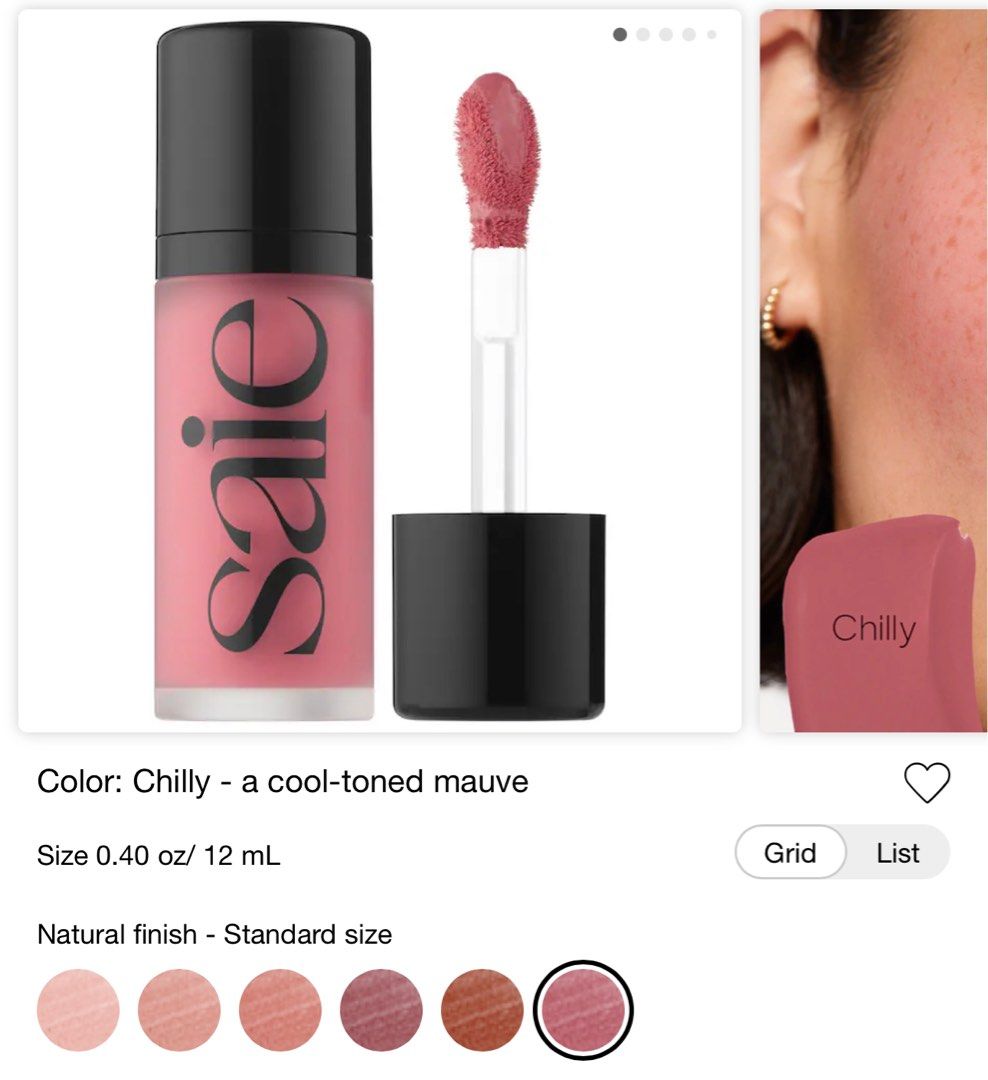 Saie Beauty Dew Blush liquid cheek blush, Beauty & Personal Care, Face ...