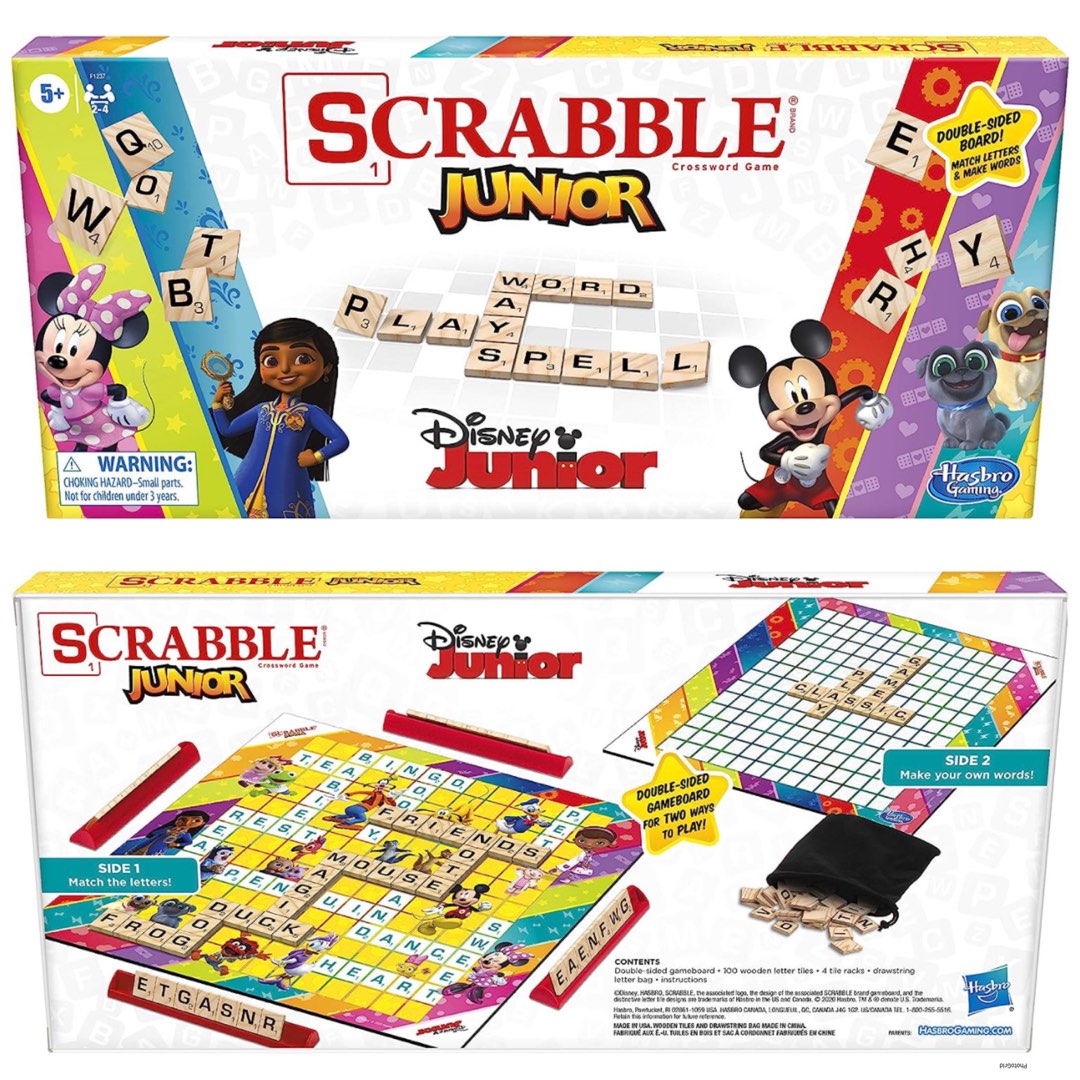Scrabble Junior: Disney Junior Edition Board Game, Hobbies & Toys, Toys ...