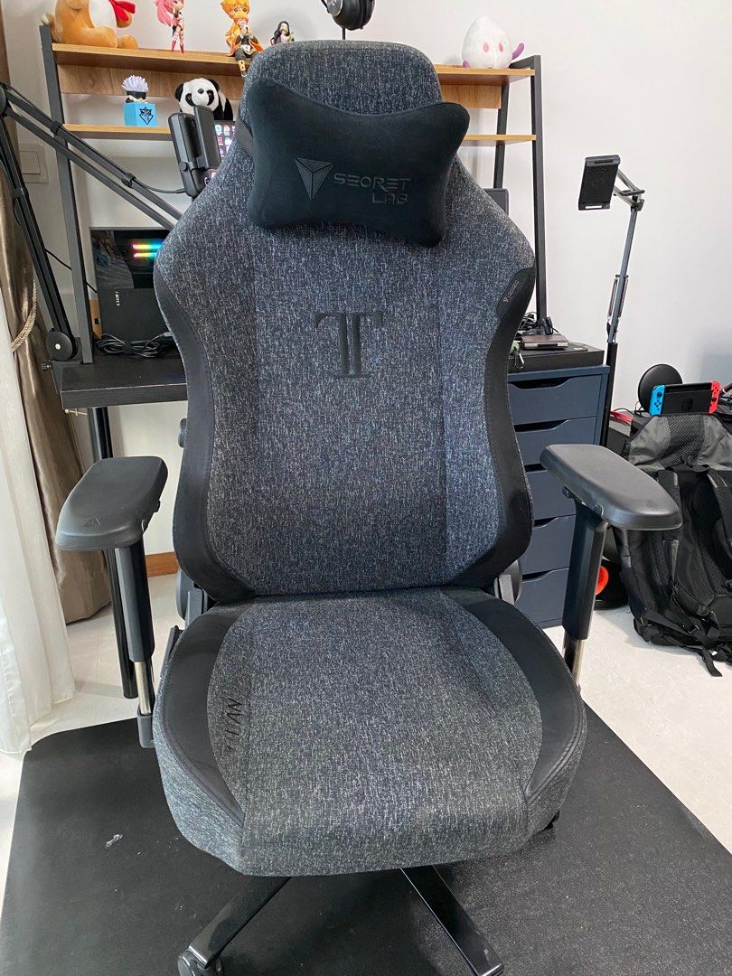 Secretlab Titan softweave black, Furniture & Home Living, Furniture ...