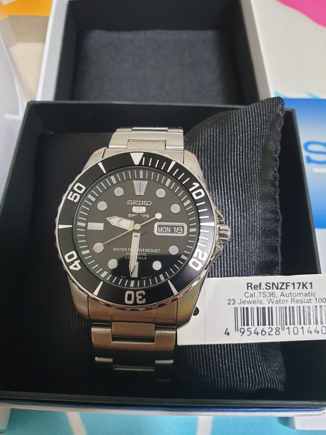 Seiko 5 snzf17k1 "sea urchin" diver watch, Luxury, Watches on Carousell
