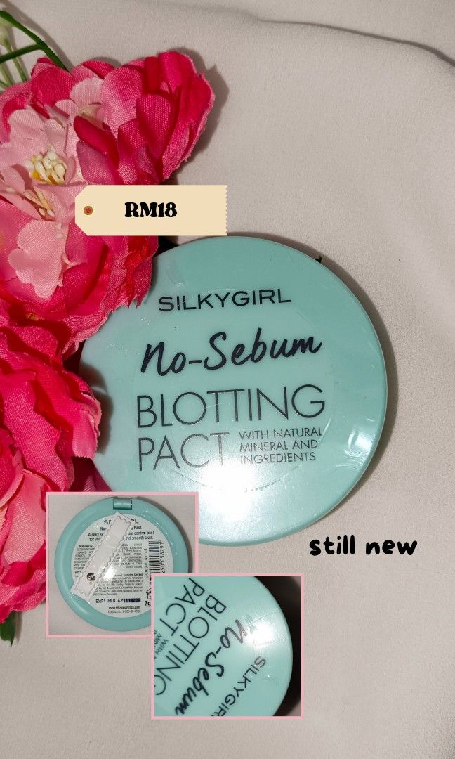 Silkygirl no-sebum Blotting Pact, Beauty & Personal Care, Face, Makeup ...