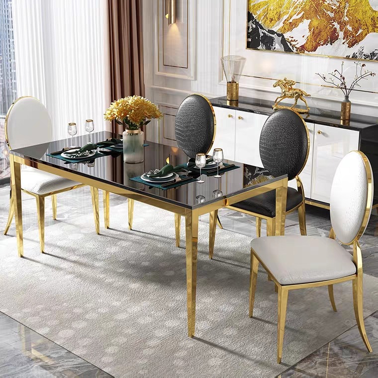SPHERE Modern Glass Dining Table & Chairs, Furniture & Home Living ...