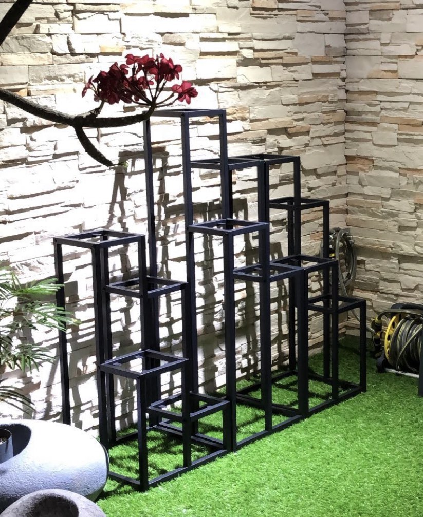 Stainless steel plant rack, Furniture & Home Living, Outdoor Furniture ...