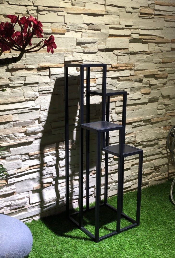 Stainless steel plant rack, Furniture & Home Living, Outdoor Furniture ...