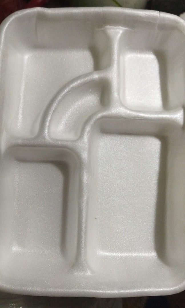 Styrofoam Kotak Makan 4 sekat, Kitchen & Appliances di Carousell