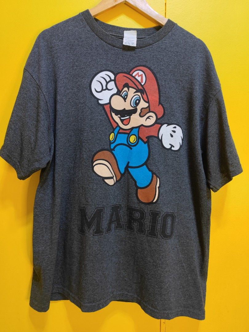 Vintage Mario Nintendo Dark Gray T Shirt XL Super Mario Bros Pro Delta ...