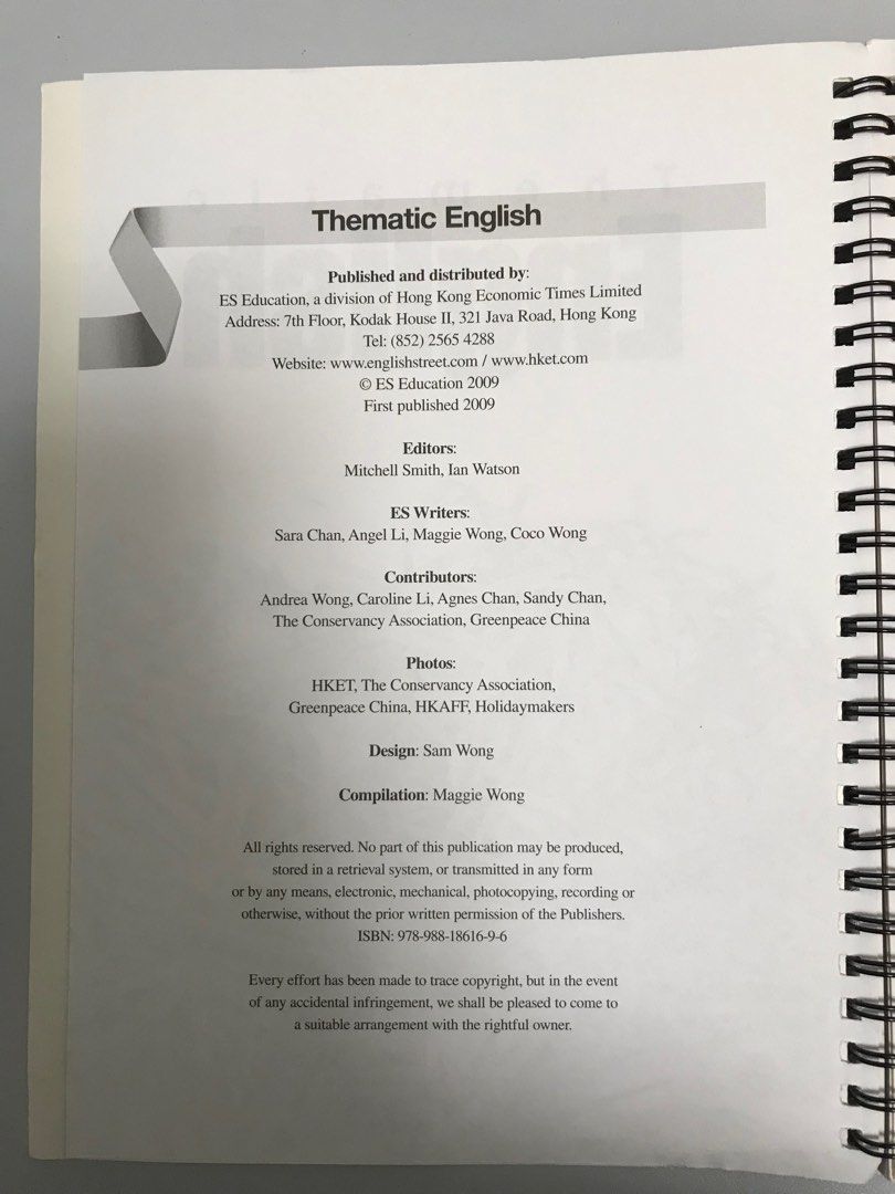 Thematic English, 興趣及遊戲, 書本 & 文具, 教科書 - Carousell