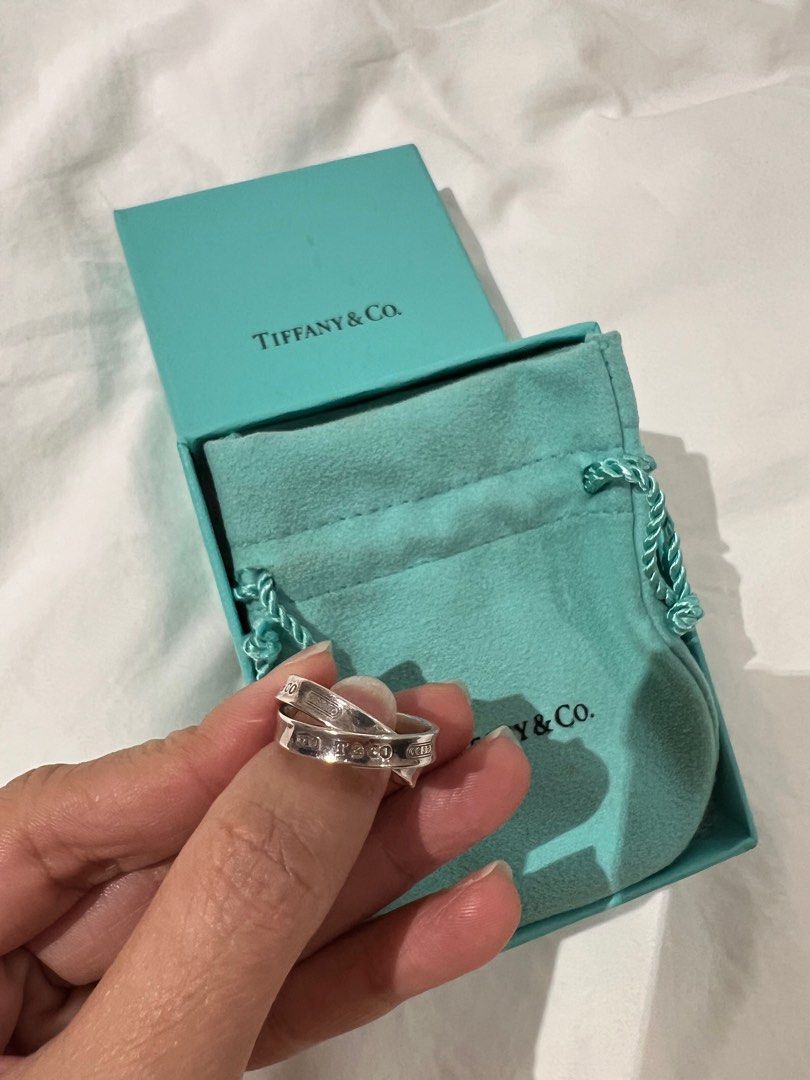 Tiffany & Co 1837 Interlocking Circles Ring in Silver, Luxury ...
