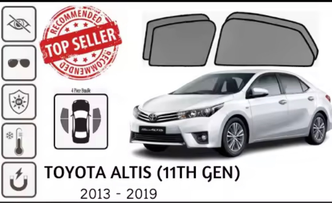 Toyota Altis 11th Gen Magnetic Sunshade, Car Accessories, Accessories ...