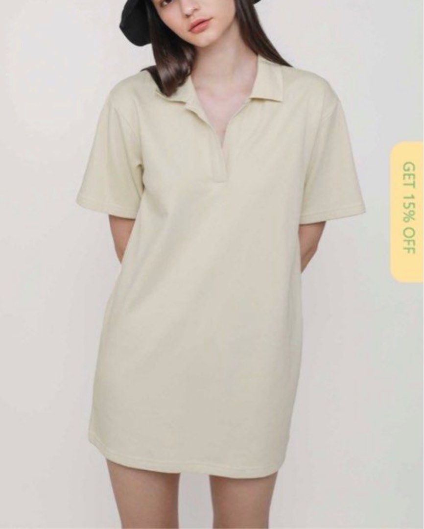 TTR The Tinsel Rack Anderson Polo Dress (Oat), Women's Fashion, Dresses ...