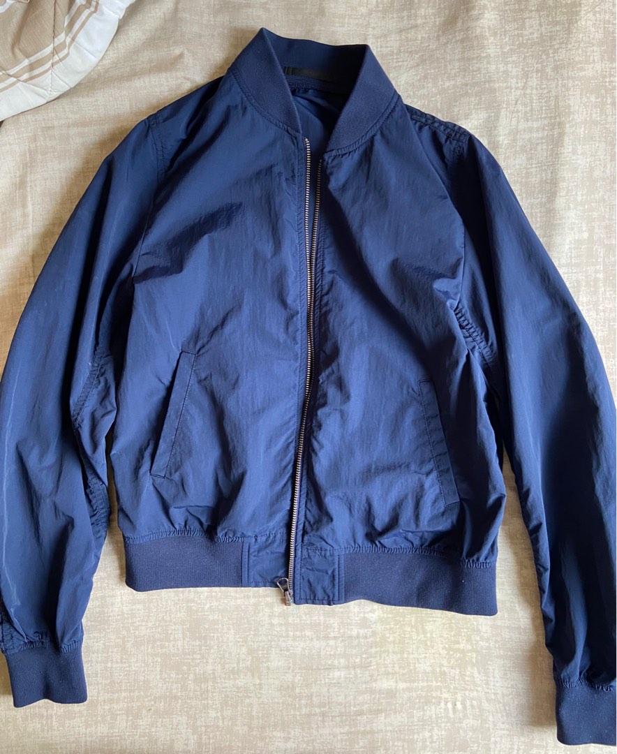 Uniqlo Navy Blue Bomber Jacket, Women's Fashion, Coats, Jackets and ...