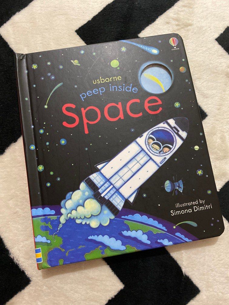 Usborne Peep inside space, Hobbies & Toys, Books & Magazines, Children's Books on Carousell
