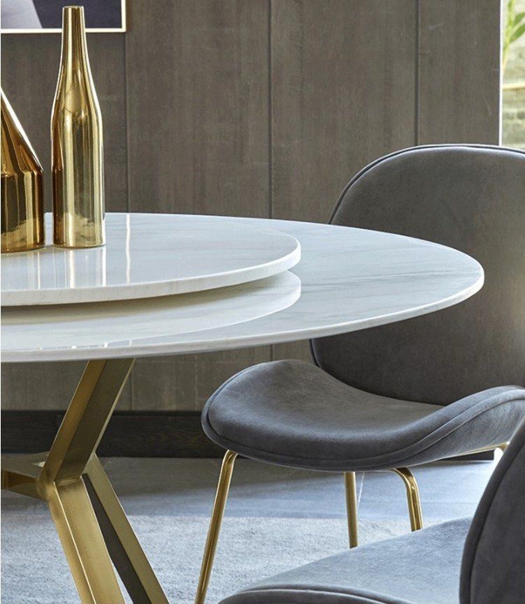 VAZEL Contemporary Round Dining Table, Furniture & Home Living ...